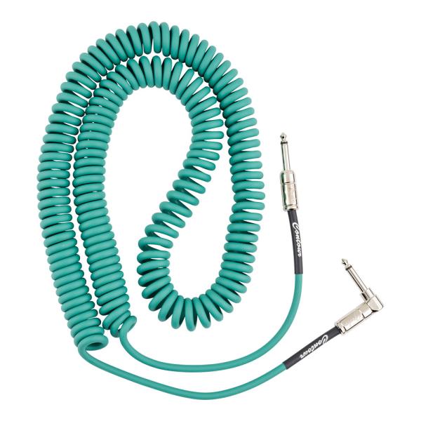 Fender フェンダー Contour 30ft（約9m） Coiled Cable Sherwood Green カールコード ギターケーブル  ※長さ表記はカールコードをストレートに引き延ばした場合での長さとなります。カールした状態で...