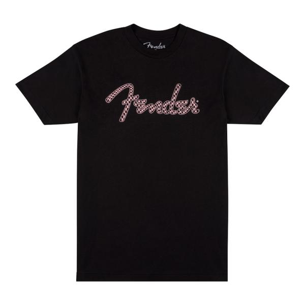 Fender フェンダー Spaghetti Logo Wavy Checker Tee Pink Checker Lサイズ Tシャツ 半袖  大胆な波模様のチェッカーデザインをあしらった、スパゲッティロゴTシャツ。 柔らかな紡績コットン1...