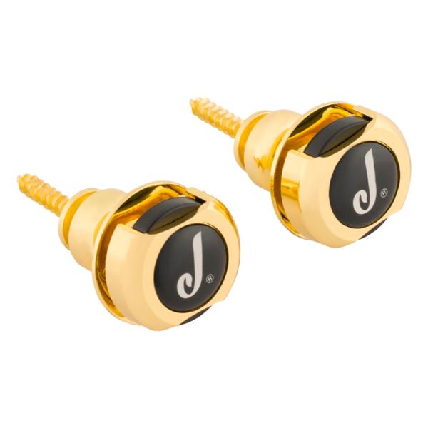 Jackson ジャクソン Strap Locks Gold ストラップロックピン 2個セット  激しいアクロバティックなステージパフォーマンスでも楽器を安全に保つよう設計されたJackson Strap Locksは、高耐久性のスチール製...