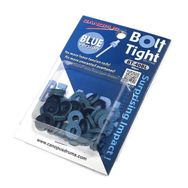 CANOPUS カノウプス BT-40BL Bolt Tight ボルトタイト ※画像内のボルト、スネアなどは付属しません。  ドラムのチューニングボルトに取り付ける革製ワッシャー「ボルトタイト」。 海外ドラムメーカーやアーティストにも長年...