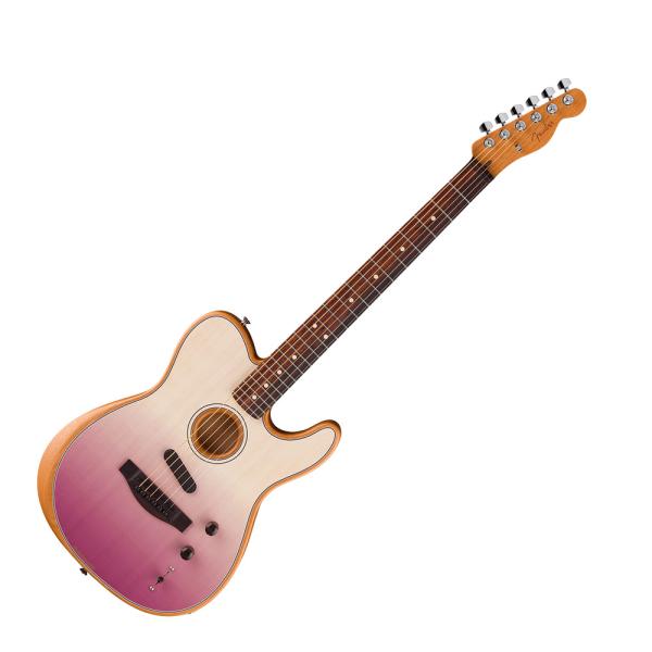 Fender フェンダー FSR Acoustasonic Player Telecaster RW Burgundy Fade エレクトリックアコースティックギター  フェンダーの革新的なAcoustasonicプラットフォームは、Aco...