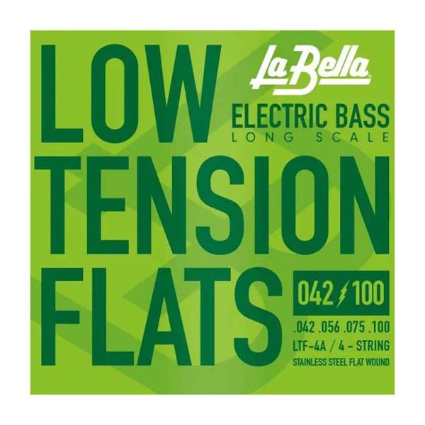 La Bella ラベラ LTF-4A Low Tension Flats 042-100 ベース弦 フラットワウンド  世界的に有名なDeep Talkin’ Bass弦と同じ技術を採用したLow Tension Flatsは、他のライト...