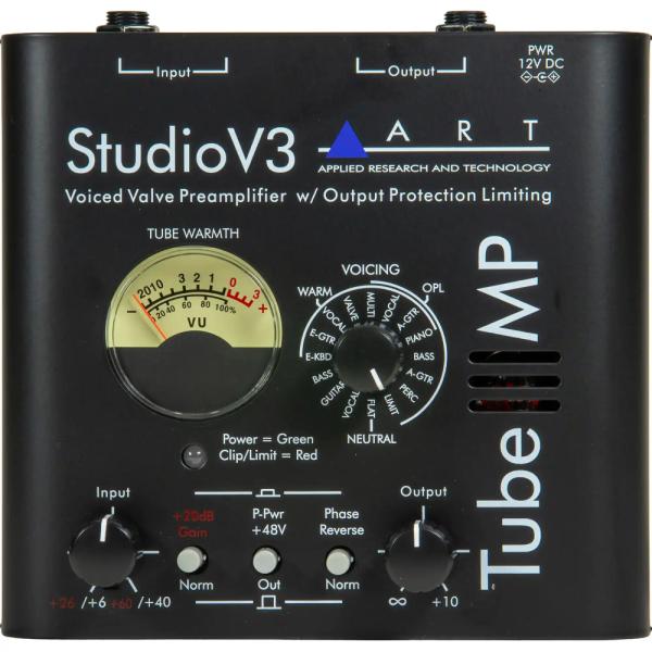 ART エーアールティー Tube MP Studio V3 U チューブマイクプリアンプ  Tube MP Studio V3 Uは、Tube MPを元に、VUメーター、リミッターそして、V3回路を搭載したモデルです。これにより、ボーカル...