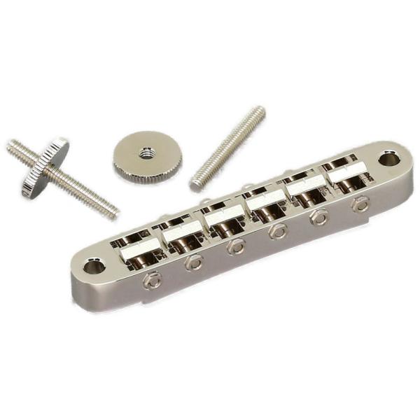 ゴトー GOTOH GE103B-N ギター用ブリッジ ニッケル  ※ギターパーツの取り扱いには、相応の技術と知識が必要になります。自己責任にて、取り扱い可能な方のみ、ご検討下さい。個人的に取り付け時に起った、楽器及びパーツの破損・損傷等に...