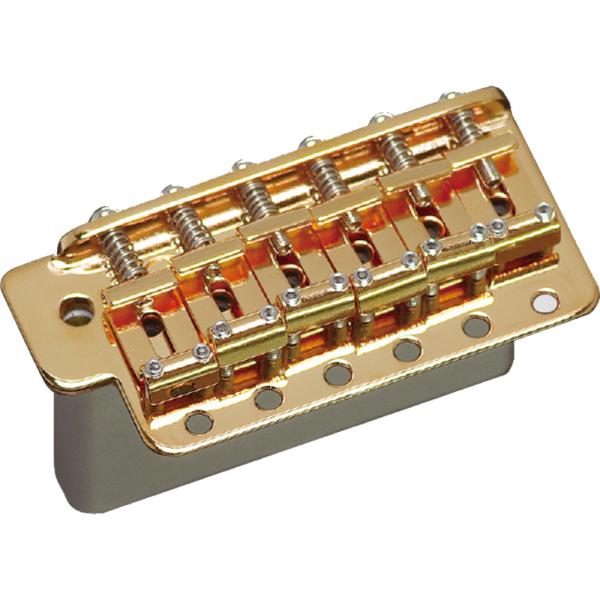 ゴトー GOTOH GE101T-GG ギター用トレモロユニット ゴールド 6点止め  ※ギターパーツの取り扱いには、相応の技術と知識が必要になります。自己責任にて、取り扱い可能な方のみ、ご検討下さい。個人的に取り付け時に起った、楽器及びパ...