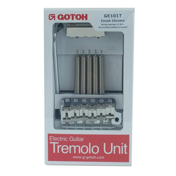 ゴトー GOTOH GE101T-C ギター用トレモロユニット クローム 6点止め  ※ギターパーツの取り扱いには、相応の技術と知識が必要になります。自己責任にて、取り扱い可能な方のみ、ご検討下さい。個人的に取り付け時に起った、楽器及びパー...