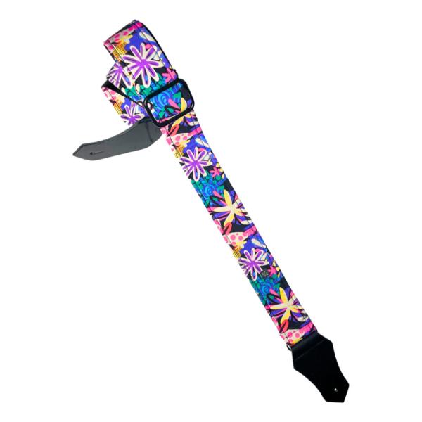 Get'm Get'm ゲットムゲットム Good Vibes Guitar Strap Groovy Flowers ギターストラップ  GET'M GET'Mストラップはロサンゼルスの工房で丁寧にハンドメイドされ、多くの世界的なアーティ...