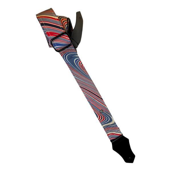 Get'm Get'm ゲットムゲットム Good Vibes Guitar Strap Groovy Red White ＆ Blue ギターストラップ  GET'M GET'Mストラップはロサンゼルスの工房で丁寧にハンドメイドされ、多く...