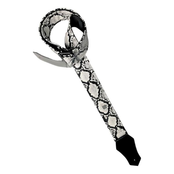 Get'm Get'm ゲットムゲットム Electric Snake Guitar Strap White Snake ギターストラップ  GET'M GET'Mストラップはロサンゼルスの工房で丁寧にハンドメイドされ、多くの世界的なアーテ...