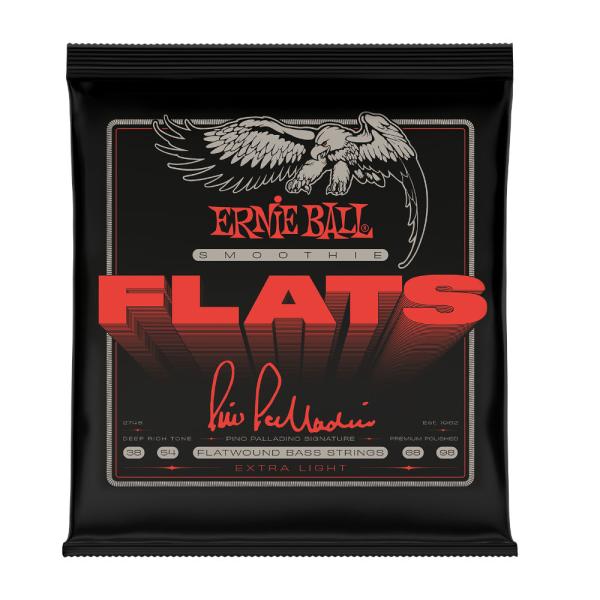 ERNIE BALL 2748 BASS Pino Palladino Smoothie Flats Bass Strings Extra Light 38-98 ピノパラディーノ フラットワウンド  ピノ?パラディーノが選んだ、極上の滑ら...