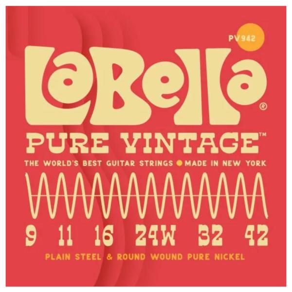 La Bella ラベラ PV942 9-42 Pure Vintage エレキギター弦  現代を象徴するギターは、いずれも50年代後半から60年代初頭にかけて設計・製造されました。 これらの楽器は、その後数十年にわたりプレイヤーが追い求め...