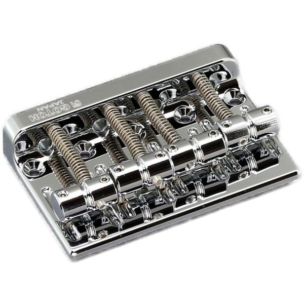 ゴトー GOTOH 201B-4-C ベース用ブリッジ クローム  ※ギターパーツの取り扱いには、相応の技術と知識が必要になります。自己責任にて、取り扱い可能な方のみ、ご検討下さい。個人的に取り付け時に起った、楽器及びパーツの破損・損傷等に...