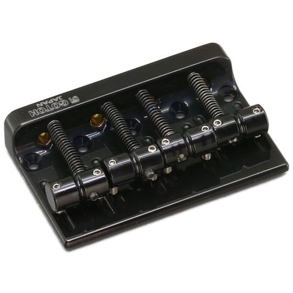 ゴトー GOTOH 201B-4-B ベース用ブリッジ ブラック  ※ギターパーツの取り扱いには、相応の技術と知識が必要になります。自己責任にて、取り扱い可能な方のみ、ご検討下さい。個人的に取り付け時に起った、楽器及びパーツの破損・損傷等に...