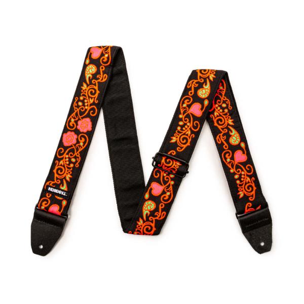 JIM DUNLOP ジムダンロップ JH23 Jimi Hendrix Monterey Blacklight Strap ORANGE ギターストラップ  【JIMI HENDRIX BLACKLIGHT STRAP COLLECTIO...