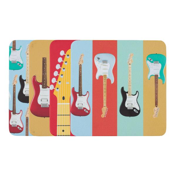 Fender フェンダー Stratocaster Modern Design Coaster Set コースター 4枚セット  ご自宅やスタジオにロックンロールの心意気を添えるFender Stratocaster Modern Desi...