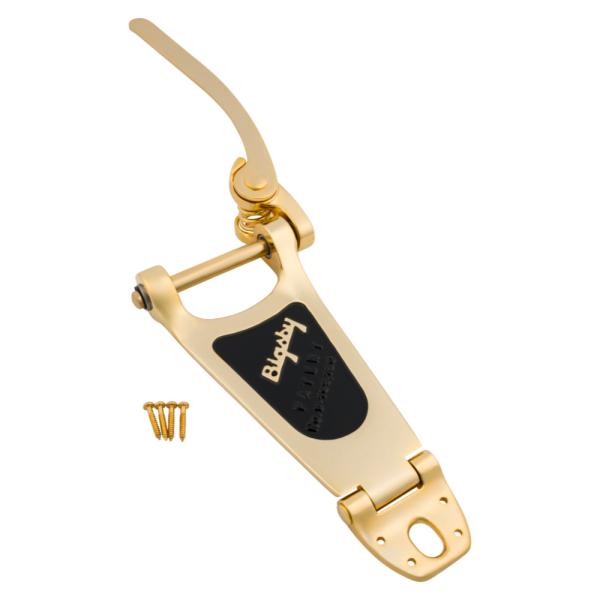 BIGSBY ビグスビー B6 Vibrato Tailpiece Gold Extra Short Hinge ヴィブラート トレモロユニット  ※パーツの取り扱いには、相応の技術と知識が必要になります。自己責任にて取り扱い可能な方のみ、...