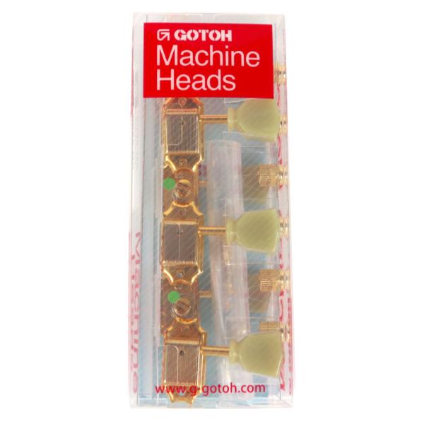 ゴトー GOTOH SD90-MG-SL-L3R3-Gold ギター用ペグ  ※ギターパーツの取り扱いには、相応の技術と知識が必要になります。自己責任にて、取り扱い可能な方のみ、ご検討下さい。個人的に取り付け時に起った、楽器及びパーツの破損...