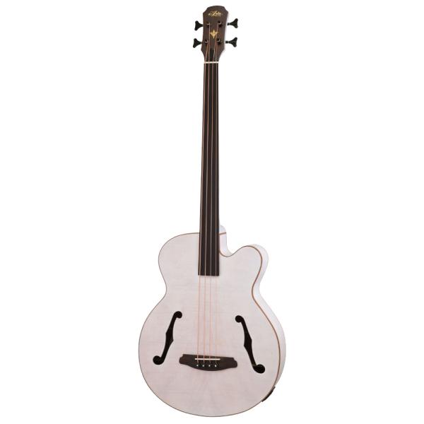 ARIA アリア FEB-F2/FL STWH Stained White w/Bag フレットレス エレクトリックアコースティックベース  4バンドイコライザー、チューナー付きのプリアンプを搭載したアコースティックベースのフレットレスモデ...