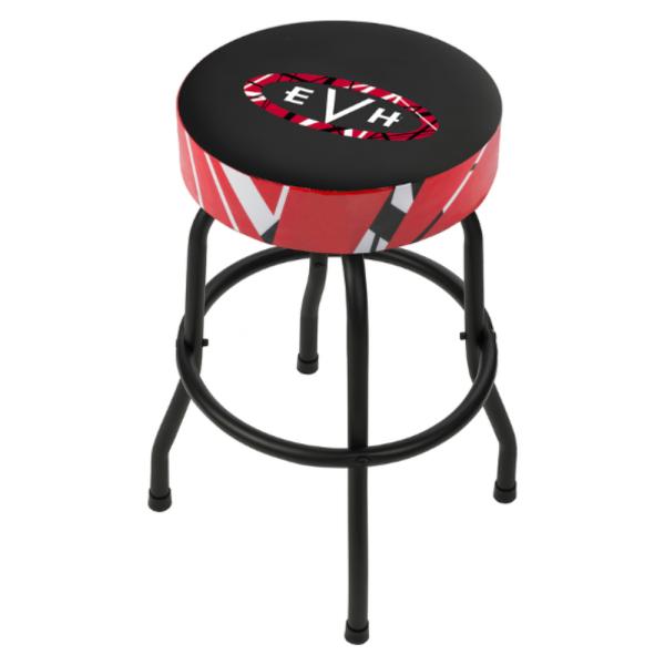 EVH イーブイエイチ BARSTOOL RWB OVAL LOGO 25インチ スツール バースツール 椅子  リハーサルスペースや音楽部屋にモジョを加える仕上げのアクセントとして最適なEVHバースツール  ・ストライプ入りEVHロゴ ・...