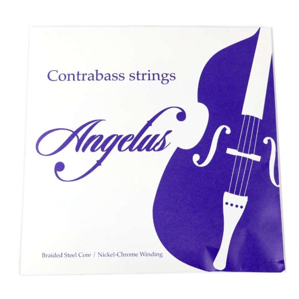 Angelus Contrabass strings コントラバス弦  芯素材にはブレイデッドスチールというスチール素材が螺旋状に編み込まれており、巻き線はクローム素材を使用することによりやわらかい印象を与えてくれる弦です。  様々な場面を...