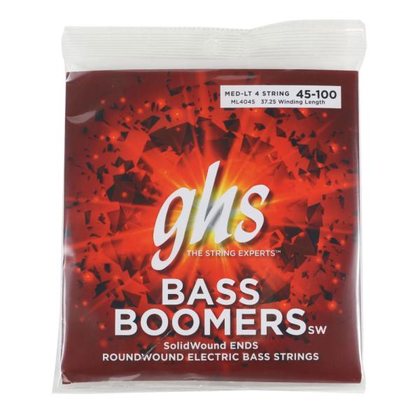 GHS ガス ML4045 Solidwound Bass Boomers 045-100 エレキベース弦  SolidWound Ends / Nickel-Plated Steel over Hex Core  ソリッドワウンド・エンド...