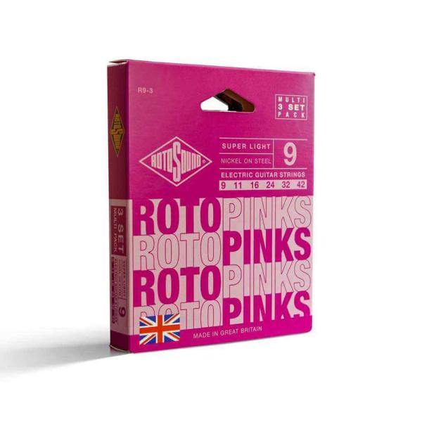 【3セットパック】 ROTOSOUND ロトサウンド Roto Pinks 3Set R9-3 9-42 エレキギター弦  ロトサウンドのベストセラー・エレクトリックギター弦です。シルキーなニッケルの巻線とパワフルなスチールコアの組み合わせ...