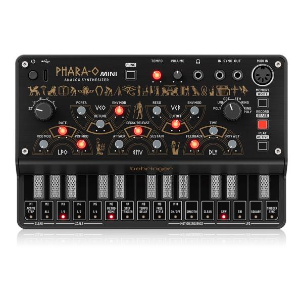 BEHRINGER PHARA-O MINI シンセサイザー 3VCO/クラシックVCF/リングモジュレーター16ステップシーケンサー/ディレイ搭載  3VCO、クラシックVCF、リングモジュレーター、16ステップモーションシーケンサー、デ...