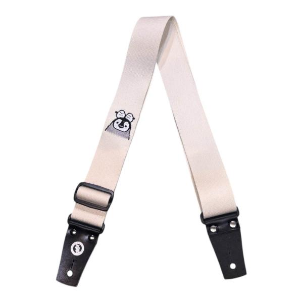 Grande uomo グランデウオモ TENDER STRAP TS-2 AC シマエナガとペンギン ギターストラップ  本体に柔らかくて肩への馴染みの良いアクリル製のベルトを使用したストラップです。  こちらはイラストレーターきゅう様と...