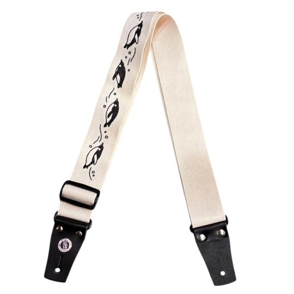 Grande uomo グランデウオモ TENDER STRAP TS-2 AC 空飛ぶペンギン ギターストラップ  本体に柔らかくて肩への馴染みの良いアクリル製のベルトを使用したストラップです。  こちらはイラストレーターきゅう様とのコラ...