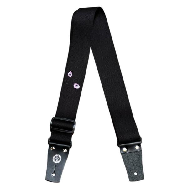 Grande uomo グランデウオモ TENDER STRAP TS-2 AC ねこ ローズクォーツ ギターストラップ  本体に柔らかくて肩への馴染みの良いアクリル製のベルトを使用したストラップです。  剣先の革はしっかりとした本革を使う...