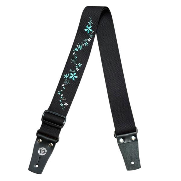 Grande uomo グランデウオモ TENDER STRAP TS-2 AC 翠桜 ギターストラップ  本体に柔らかくて肩への馴染みの良いアクリル製のベルトを使用したストラップです。  剣先の革はしっかりとした本革を使う事により、強度も...