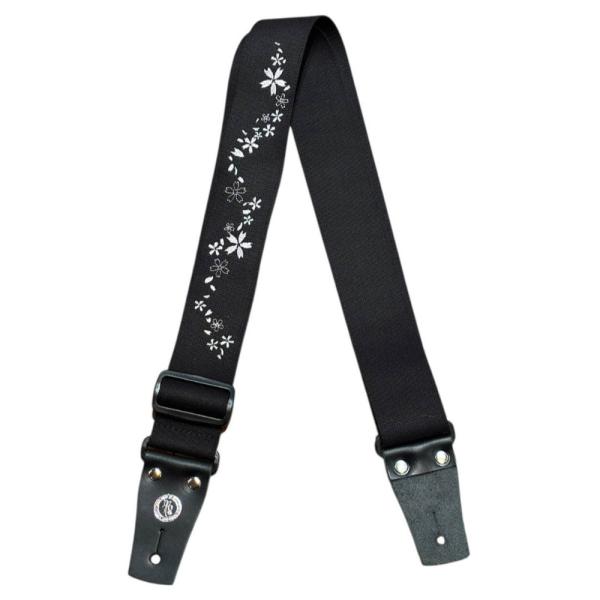 Grande uomo グランデウオモ TENDER STRAP TS-2 AC 桜 Black ギターストラップ  本体に柔らかくて肩への馴染みの良いアクリル製のベルトを使用したストラップです。  剣先の革はしっかりとした本革を使う事によ...