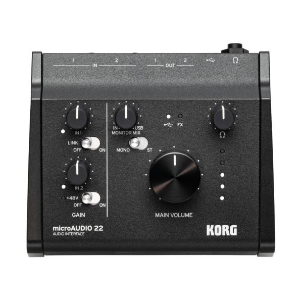 オーディオインターフェイス KORG microAUDIO 22 コルグ マイクロオーディオ Filter Ark / Ableton Live Liteなどバンドル  デスクトップにスタジオクオリティを シンプルで洗練された microA...