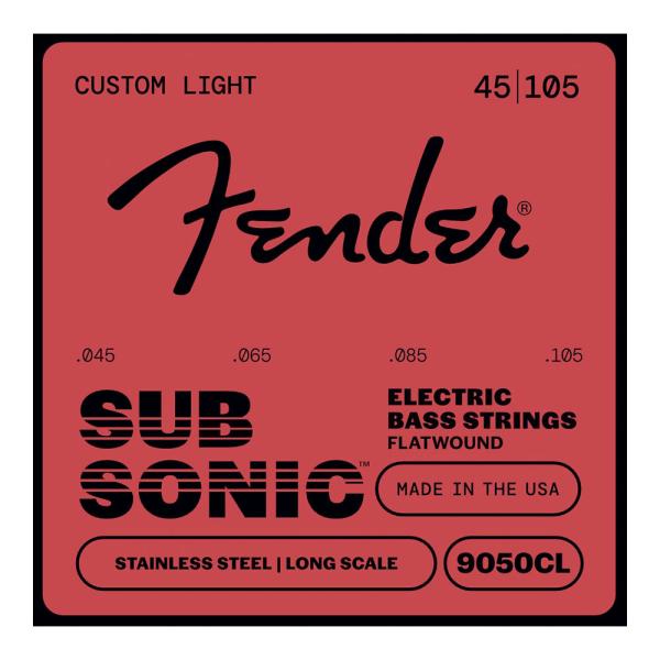 Fender フェンダー 9050CL SubSonic 9050 Stainless Flatwound Bass Strings 45-105 エレキベース弦  SubSonic 9050ステンレススチールフラットワウンド弦は、優れたト...