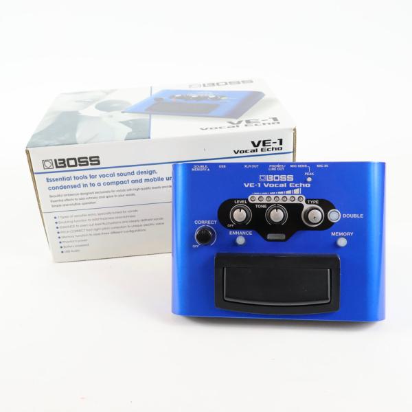 【中古】 BOSS VE-1 Vocal Echo ボーカル用ハーモニーエフェクター  BOSS VE-1 Vocal Echo の中古品です。  使用感のあるコンディションです。 商品内容：本体・箱  多少の傷やスレ、塗装?がれがあります...