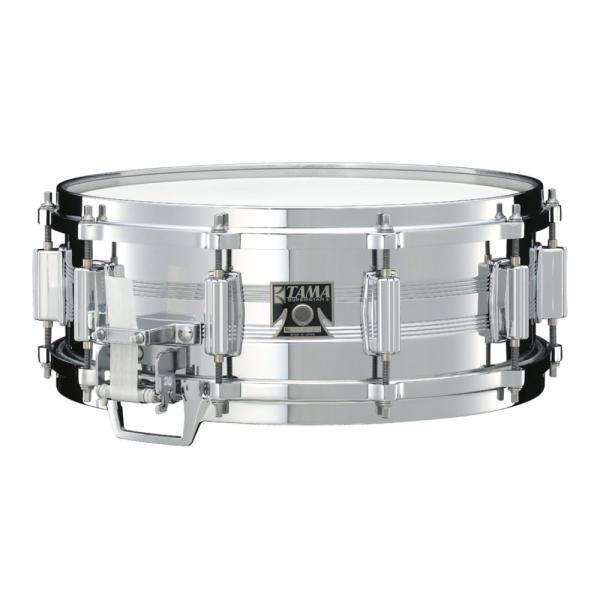 TAMA タマ 8055 50TH LIMITED MASTERCRAFT STEEL REISSUE スネアドラム  クローム仕上げに8本の溝加工というシンプルなルックスが、ビンテージファンの間で人気のMastercraftスティールスネ...