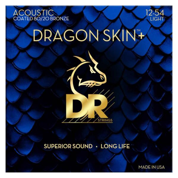 DR DRAGON SKIN＋ 80/20 Bronze DA8-12 LIGHT 極薄コーディング アコースティックギター弦  DRAGON SKIN＋（ドラゴン・スキン プラス）は、ベルを思わせるような明るい音色を持つ80/20ブロンズ...