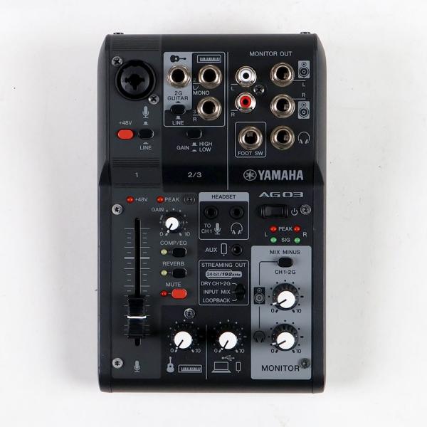 【中古】 ミキサー ヤマハ YAMAHA AG03 mk2 ライブストリーミングミキサー  YAMAHA AG03 mk2 の中古品です。  使用感のあるコンディションです。 商品内容：本体のみ  全体的に使用感のあるコンディションです。 ...