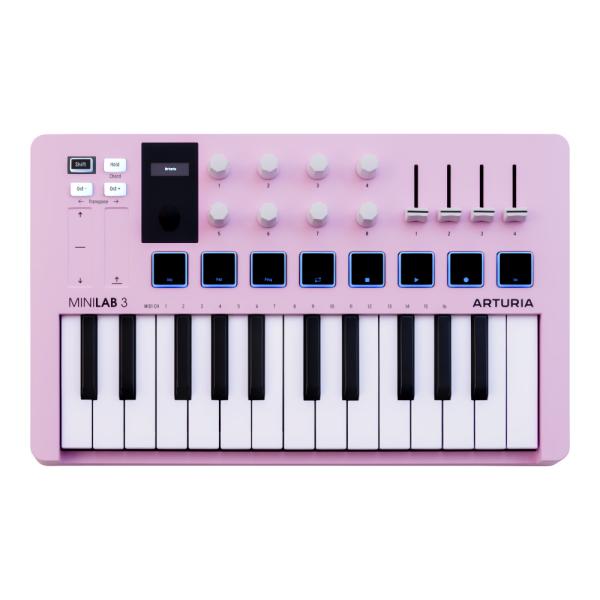 ARTURIA MiniLab 3 Rose Quartz USB/MIDIキーボード パッド コントローラー 【Analog Lab Intro他バンドルソフト付き】  MiniLab 3 ユニバーサル音楽制作コントローラー パステルカラ...