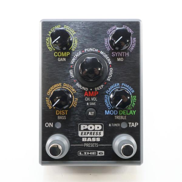 【中古】 LINE6 ライン6 POD Express Bass マルチエフェクター ベースエフェクター  LINE6 POD Express Bass の中古品です。  使用感のあるコンディションです。 商品内容：本体のみ  筐体側面とノ...