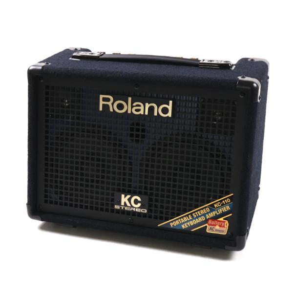 【中古】 キーボードアンプ Roland KC-110  Roland KC-110 の中古品です。  使用感のあるコンディションです。 商品内容：本体・電源アダプター  金属パーツや前面のグリルにやや擦り傷があります。 現在の所、ガリもな...