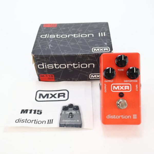 【中古】 ディストーション エフェクター MXR M-115 DISTORTION III ギターエフェクター  MXR M-115 DISTORTION III の中古品です。  使用感のあるコンディションです。 商品内容：本体・箱  傷...