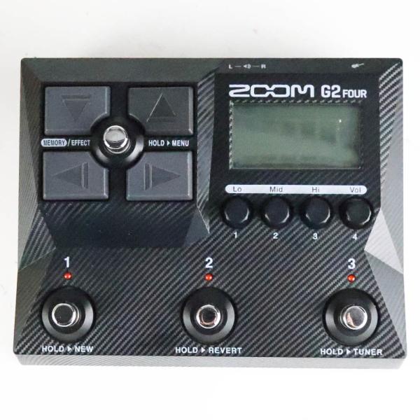 【中古】 ZOOM G2 FOUR ギターマルチエフェクター アンプエミュレーター  ZOOM G2 FOUR の中古品です。  使用感のあるコンディションです。 商品内容：本体のみ  使用感のあるコンディションです。 ディスプレイに薄い傷...