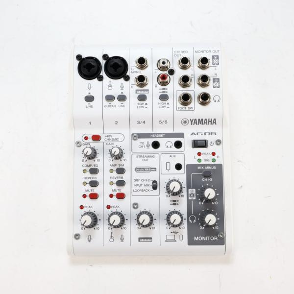 【中古】 ヤマハ YAMAHA AG06 MK2 W 6チャンネル ライブストリーミングミキサー ホワイト  YAMAHA AG06 MK2 W の中古品です。  使用感のあるコンディションです。 商品内容：本体のみ  全体的に使用感のある...