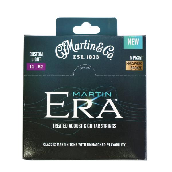 アコギ弦 マーチン MARTIN Martin Era MP535T Custom Light アコースティックギター弦。  新たなマーティン弦として登場したMartin Eraの特徴は、手汗による弦の腐食から保護するトリーテッド処理（Li...