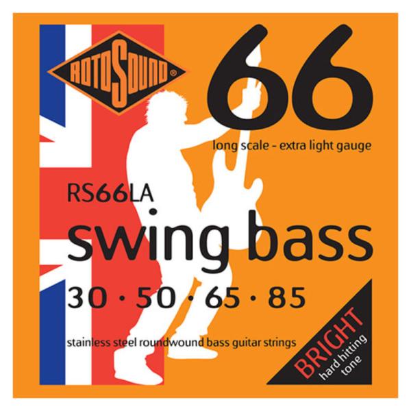 ROTOSOUND RS66LA SWING BASS 66 30-85 エレキベース弦  明るくパンチの効いたハイエナジーなサウンドを実現するSwing Bass 66シリーズの弦は、ジェームス・ハウとThe Whoのジョン・エントウィッ...