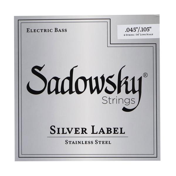 Sadowsky サドウスキー SBCS45 Stainless Steel Silver Label ステンレススチール エレキベース弦 45-105  クリアでバランスの取れたトーンと快適な弾き心地。  SBCS 45 Stainles...