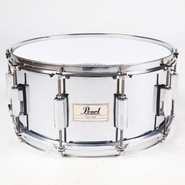 【中古】 スネアドラム パール Pearl Steel shell 14x6.5  Pearl Steel shell 14x6.5 の中古品です。  中古なりのコンディションです。 商品内容：本体のみ  傷、汚れがあり。 金属パーツに錆、...