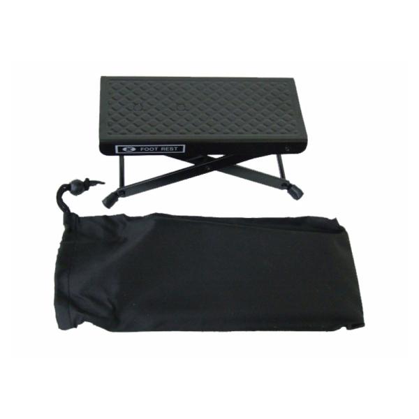 クラシックギタープレイの必需品足台、KIKUTANI GF-7です。アルミ製のため非常に軽量で持ち運びのストレスがありません。キャリングバックを含めた重量はわずか210グラム程度。高さも4段階（17cm〜10cm）で調節可能です。足台部サイ...