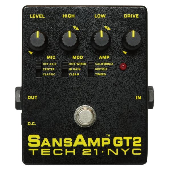 アンプシミュレーター TECH21 SansAmp GT2 ギター エフェクター プリアンプ GT2はSansAmp CLASSICのコンセプトをそのまま引き継いだアンプ・シミュレーターです。3ポジションのキャラクタースイッチを3個装備、2...